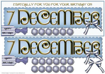Day of the Year Birthday - December 7 - CUP649221_66 | Craftsuprint