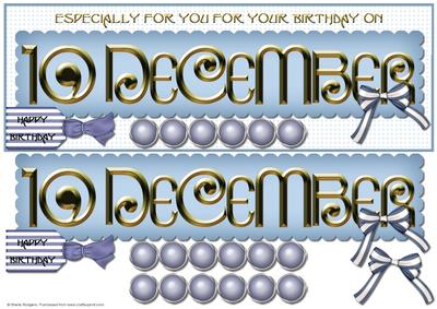 Day of the Year Birthday - December 10 - CUP649224_66 | Craftsuprint