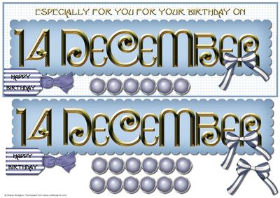 Day of the Year Birthday - December 14 - CUP649228_66 | Craftsuprint