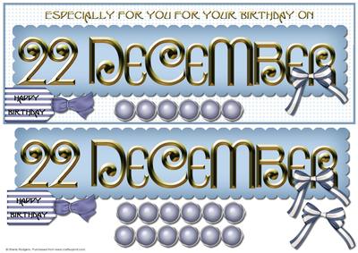 Day of the Year Birthday - December 22 - CUP649566_66 | Craftsuprint
