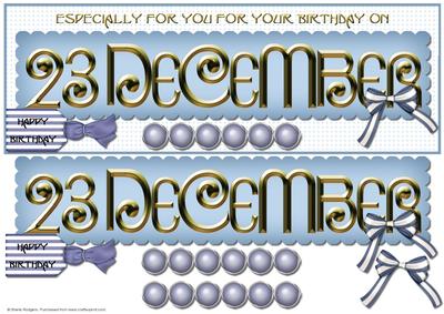 Day of the Year Birthday - December 23 - CUP649567_66 | Craftsuprint