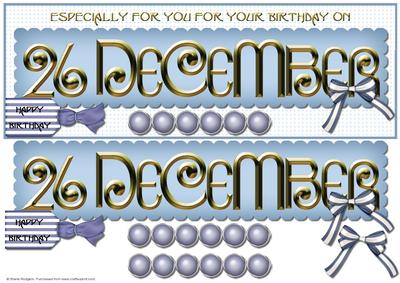 Day of the Year Birthday - December 26 - CUP649570_66 | Craftsuprint
