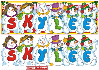 Snowmen Names Large Dl - Skylee - CUP649779_66 | Craftsuprint