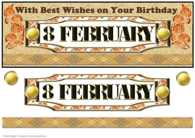 Day of the Year Birthday - February 8 - CUP650844_66 | Craftsuprint