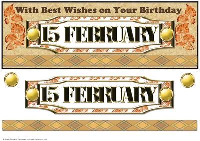 Day of the Year Birthday - February 15 - CUP650852_66 | Craftsuprint