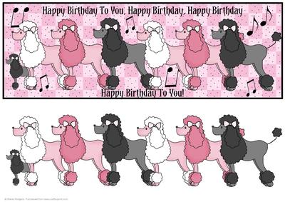 Large Dl Card - Poodles - CUP652238_66 | Craftsuprint