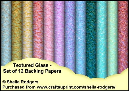 Textured Glass - Set of 12 Backing Papers - CUP655152_66 | Craftsuprint