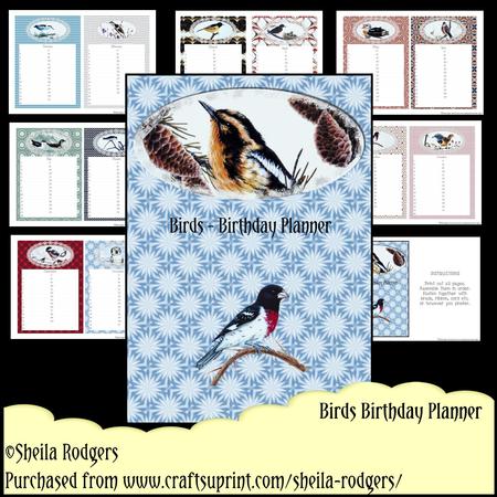 Birds Birthday Planner - CUP655974_66 | Craftsuprint