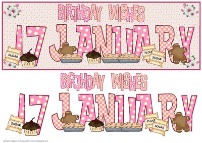 Day of the Year Birthday - Female January 17 - CUP656357_66 | Craftsuprint