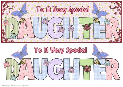 Girly Alpha Names - Daughter - CUP656529_66 | Craftsuprint