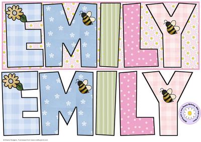 Girly Alpha Names - Emily - CUP656530_66 | Craftsuprint