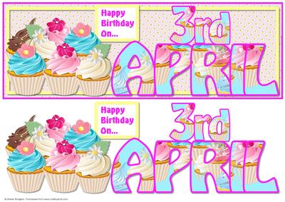 Day of the Year Female - April 3 - CUP666536_66 | Craftsuprint