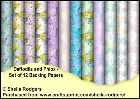 Daffodils and Phlox - Set of 12 Backing Papers - CUP667817_66 ...