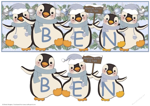 PENGUIN KISSES - BEN - CUP738439_66 | Craftsuprint