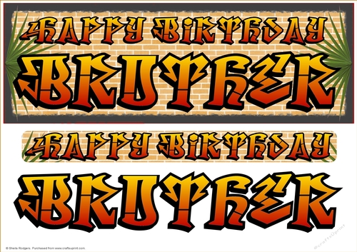 Graffiti Wall - BROTHER - CUP746210_66 | Craftsuprint