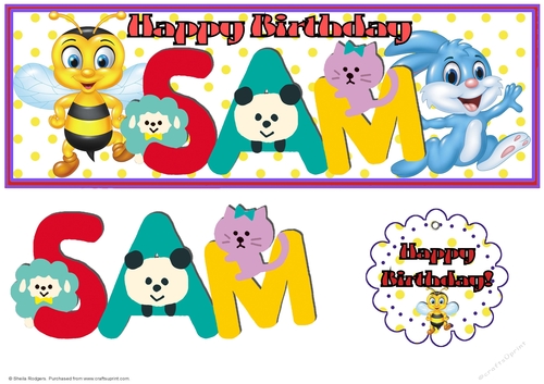 ANIMAL LETTERS - SAM - CUP749075_66 | Craftsuprint