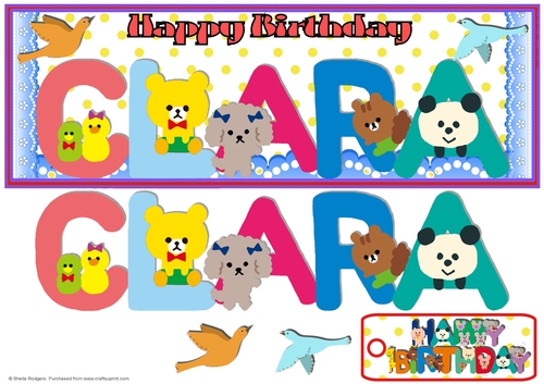 Animal Letters - CLARA - CUP775739_66 | Craftsuprint
