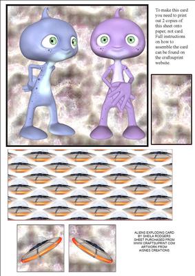 Aliens Exploding Card - CUP77670_66 | Craftsuprint