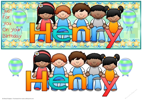 SCHOOL KIDS NAMES - HENRY - CUP782879_66 | Craftsuprint