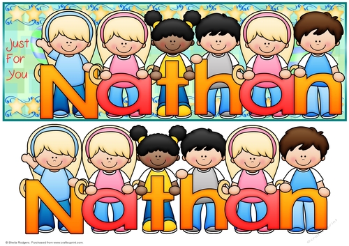 SCHOOL KIDS NAMES - NATHAN - CUP782888_66 | Craftsuprint