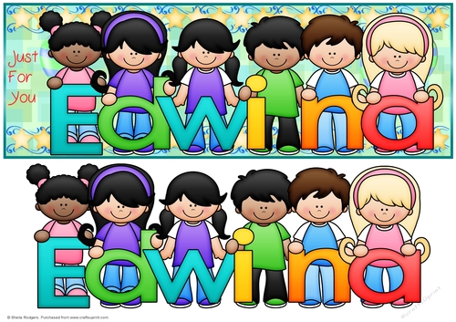 SCHOOL KIDS NAMES - EDWINA - CUP782947_66 | Craftsuprint