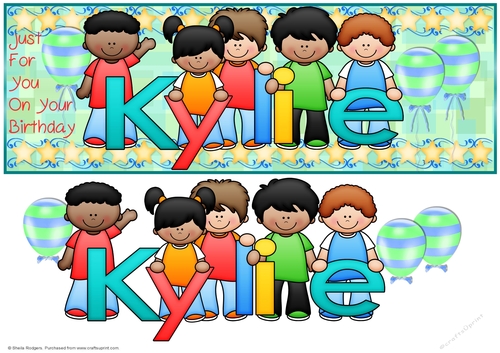 SCHOOL KIDS NAMES - KYLIE - CUP783353_66 | Craftsuprint