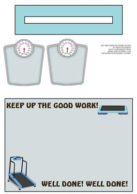 Diet and Exercise Penny Slider - CUP78690_66 | Craftsuprint