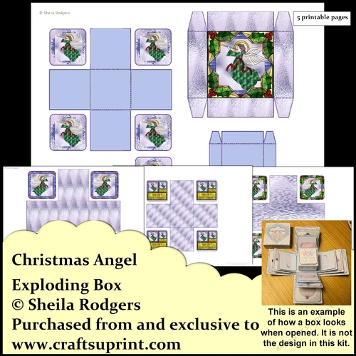 Exploding Box - Christmas Angel - CUP787219_66 | Craftsuprint