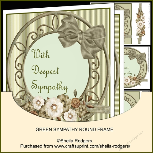 Green Sympathy Round Frame - CUP788724_66 | Craftsuprint