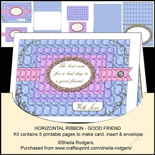 Horizontal Ribbon - Good Friend - CUP793435_66 | Craftsuprint
