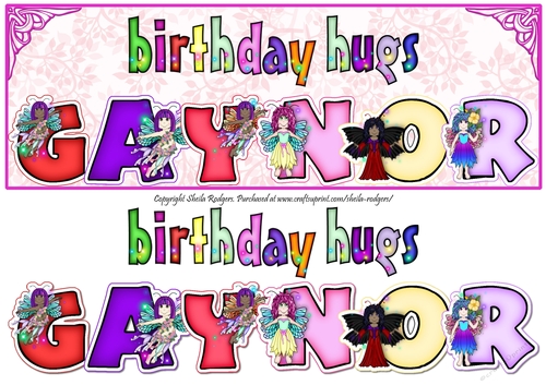 FAIRY NAMES - GAYNOR - CUP856102_66 | Craftsuprint