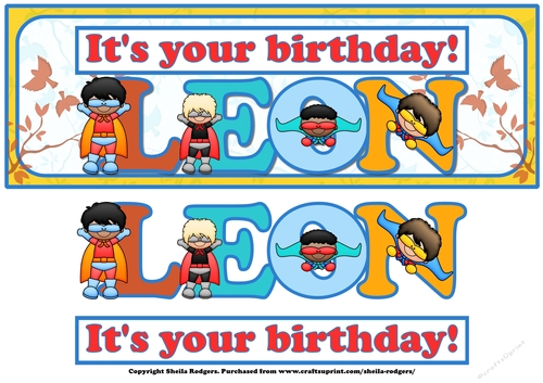 SUPERHERO NAMES - LEON - CUP857166_66 | Craftsuprint