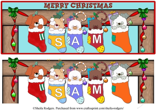STOCKING PETS NAMES - SAM - CUP858312_66 | Craftsuprint