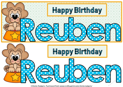 CIRCUS ANIMALS - REUBEN - CUP866717_66 | Craftsuprint