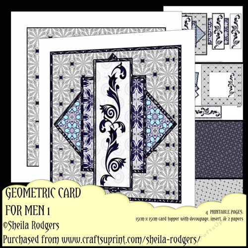 GEOMETRIC CARD FOR MEN 1 - CUP874735_66 | Craftsuprint