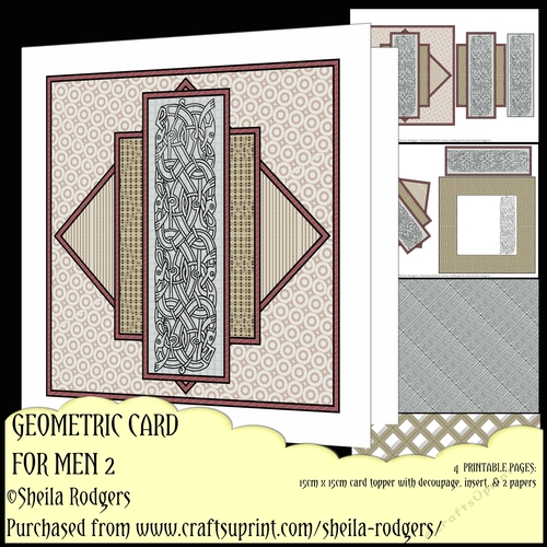 GEOMETRIC CARD FOR MEN 2 - CUP874737_66 | Craftsuprint