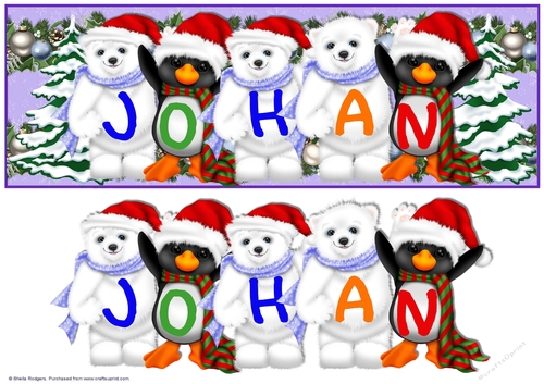 XMAS ANIMALS - JOHAN - CUP894757_66 | Craftsuprint