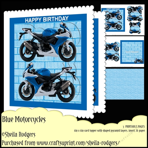 Blue Motorcycles - CUP906438_66 | Craftsuprint