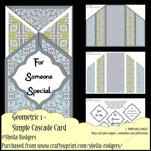 Simple Cascade Card - Geometric 1 - CUP906732_66 | Craftsuprint