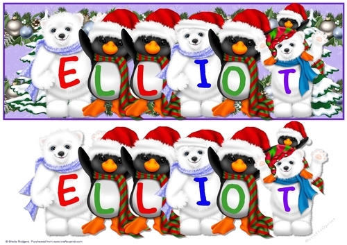 XMAS ANIMALS - ELLIOT - CUP914676_66 | Craftsuprint
