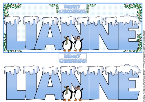 SNOW CAPPED NAMES - LIANNE - CUP922410_66 | Craftsuprint