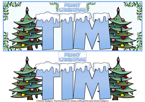 SNOW CAPPED NAMES - TIM - CUP925730_66 | Craftsuprint