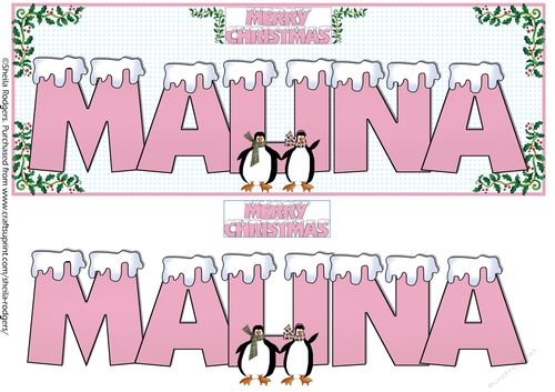 SNOW CAPPED NAMES - MALINA 2 - CUP935262_66 | Craftsuprint
