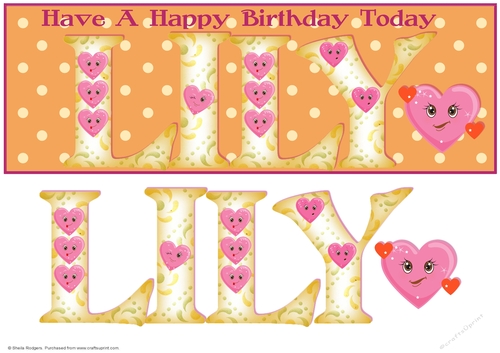 HEART EMOTICONS - LILY - CUP953163_66 | Craftsuprint