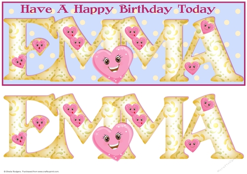 HEART EMOTICONS - EMMA - CUP953280_66 | Craftsuprint