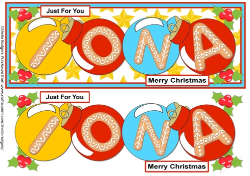 BAUBLE NAMES - IONA - CUP974595_66 | Craftsuprint