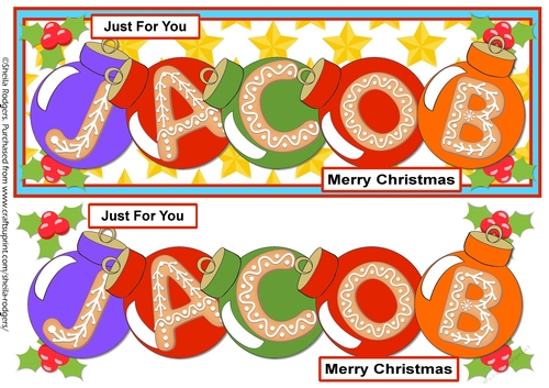 BAUBLE NAMES - JACOB - CUP974635_66 | Craftsuprint