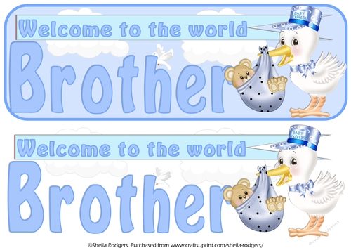 WELCOME BABY NAMES - BROTHER - CUP989258_66 | Craftsuprint