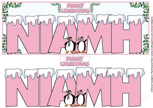 SNOW CAPPED NAMES - NIAMH PINK - CUP993036_66 | Craftsuprint