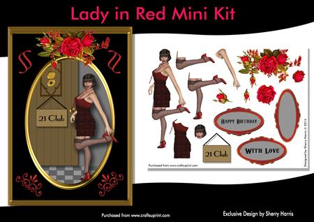 Lady in Red Mini Kit - CUP540320_2038 | Craftsuprint